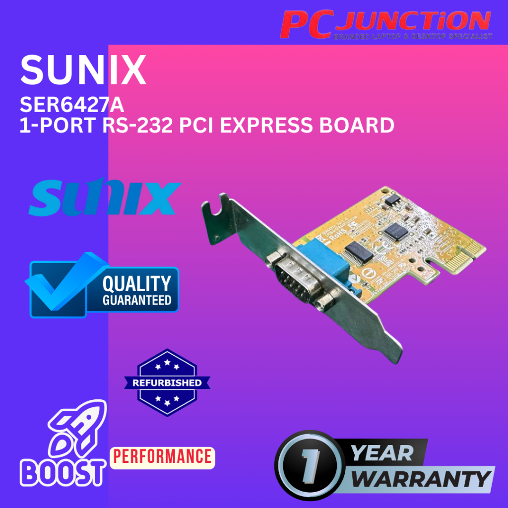 SUNIX SER6427A 1-PORT RS-232 PCI EXPRESS BOARD (P/N:39G9N) | Shopee Malaysia