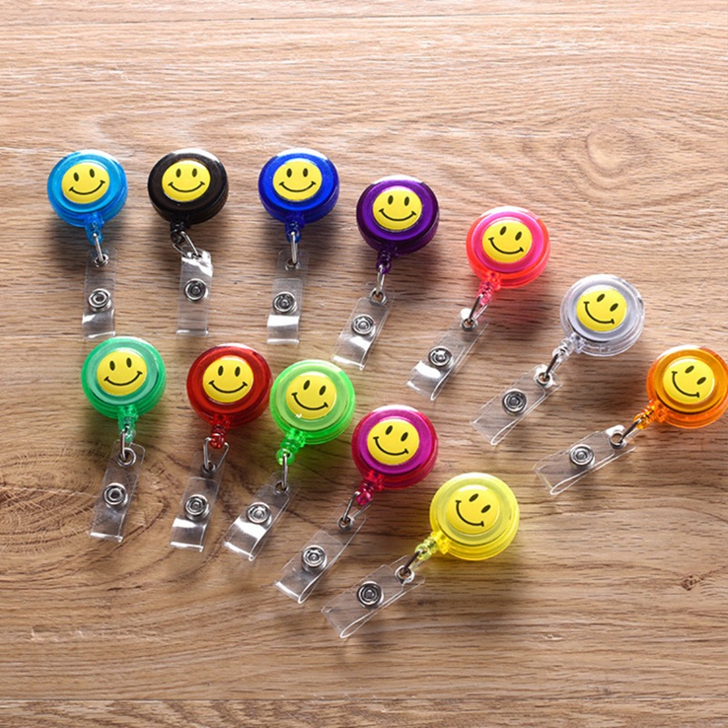 1PCS Transparent Retractable ID Clip Reel Yoyo Badge ID Card Holder ...