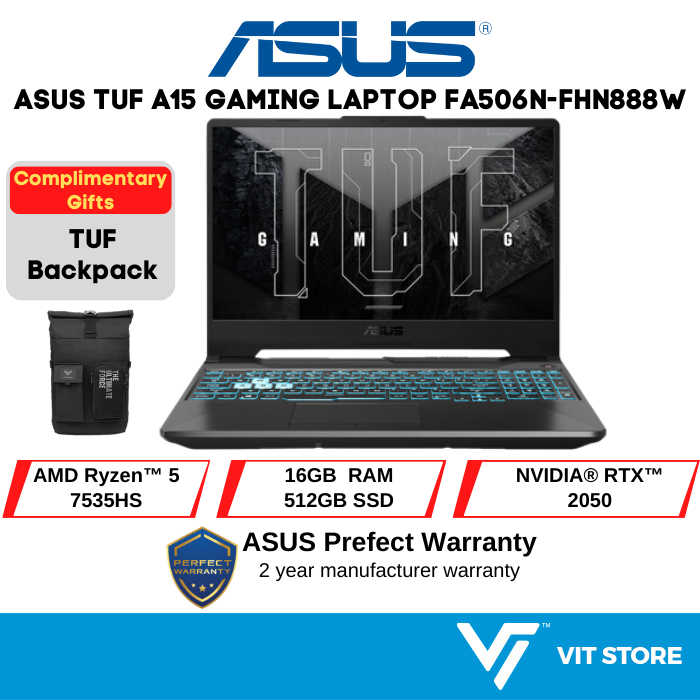 ASUS TUF GAMING A15 FA506N-FHN888W AMD Ryzen 5 7535HS 16GB 512GB RTX ...