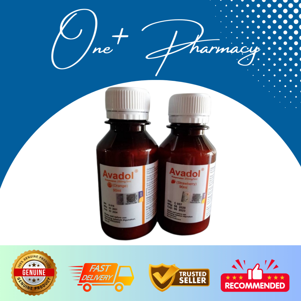 Avadol suspension (paracetamol 250mg/ 5ml) 90ml | Shopee Malaysia