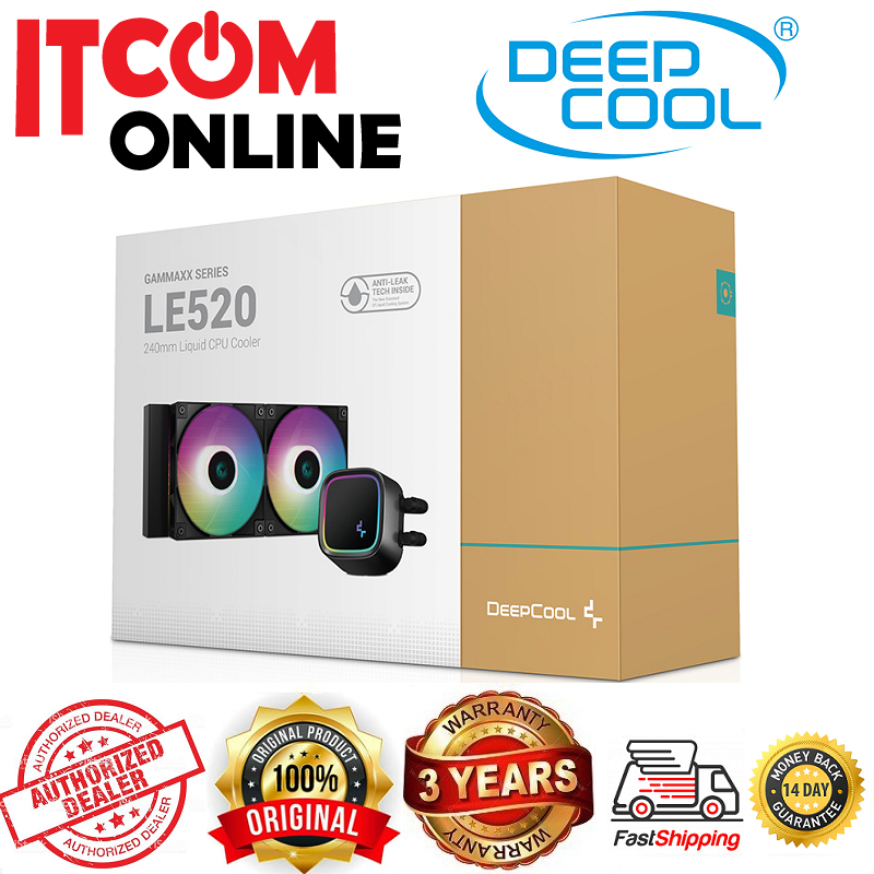 DEEPCOOL LE520 ARGB 240mm AIO WATER COOLING (R-LE520-BKAMMN-G-1 ...
