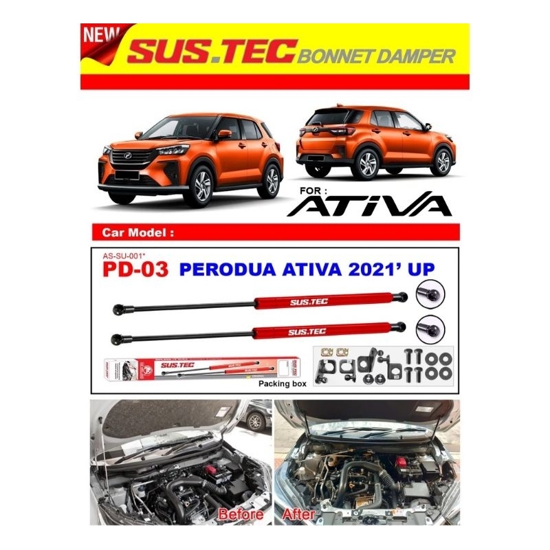 Perodua Ativa Sustec front bonnet damper | Shopee Malaysia