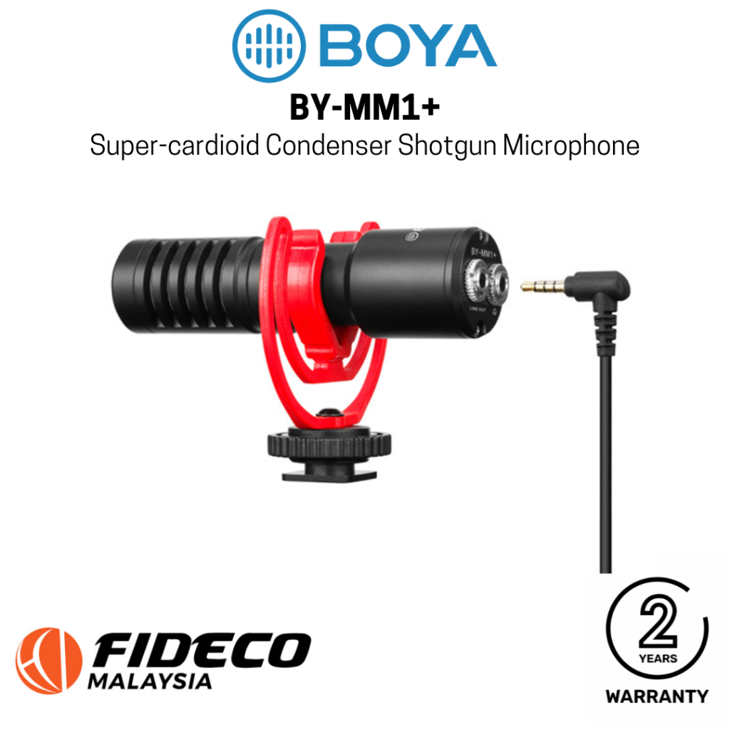 BOYA BY-MM1+ Super-cardioid Condenser Shotgun Microphone | Shopee Malaysia