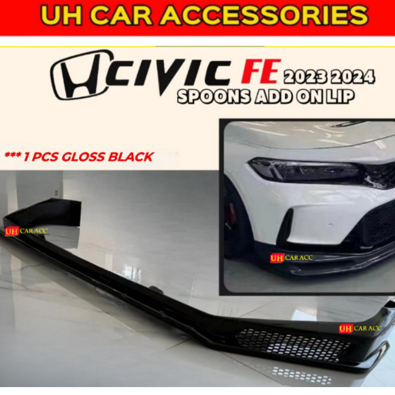 HONDA CIVIC FE 2022 2023 2024 SPOONS FRONT DIFFUSER LIP CIVIC FE LIPS ...