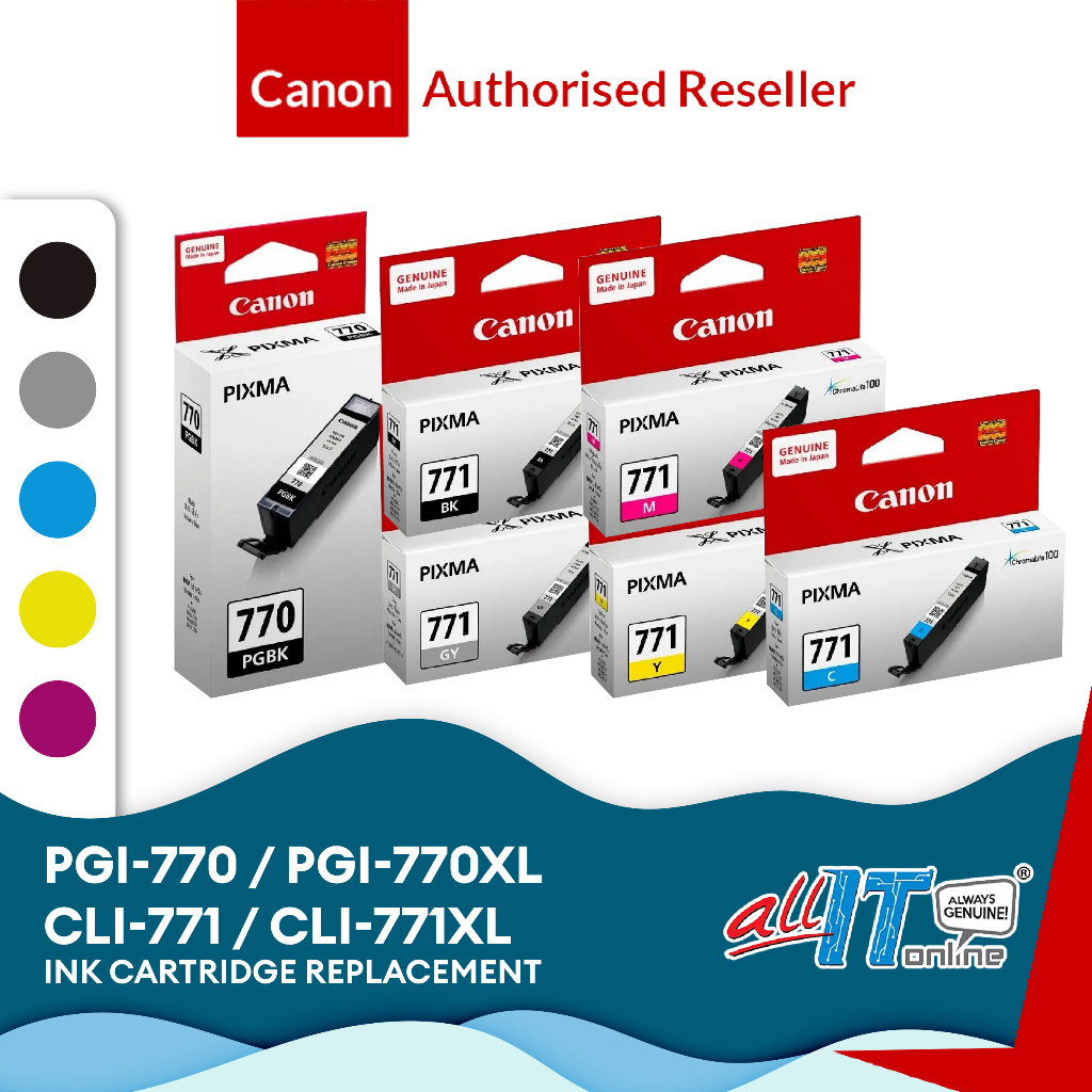 Canon PGI-770 / Canon PGI-770XL Black | Canon CLI-771 / Canon CLI-771XL ...
