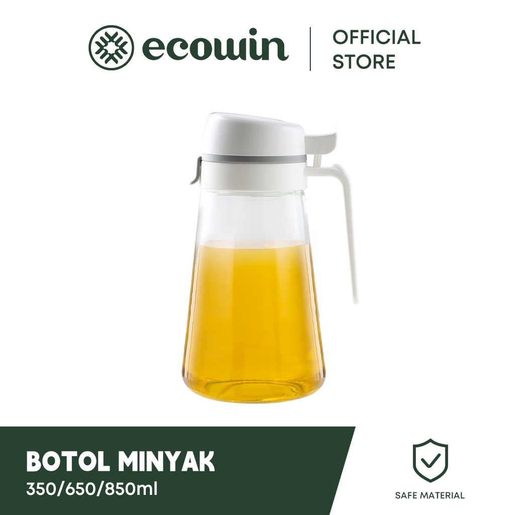 Ecowin Automatic Seasoning Glass Bottle (350/650ml) Cooking Dispenser Botol Minyak Masak Sauce ...