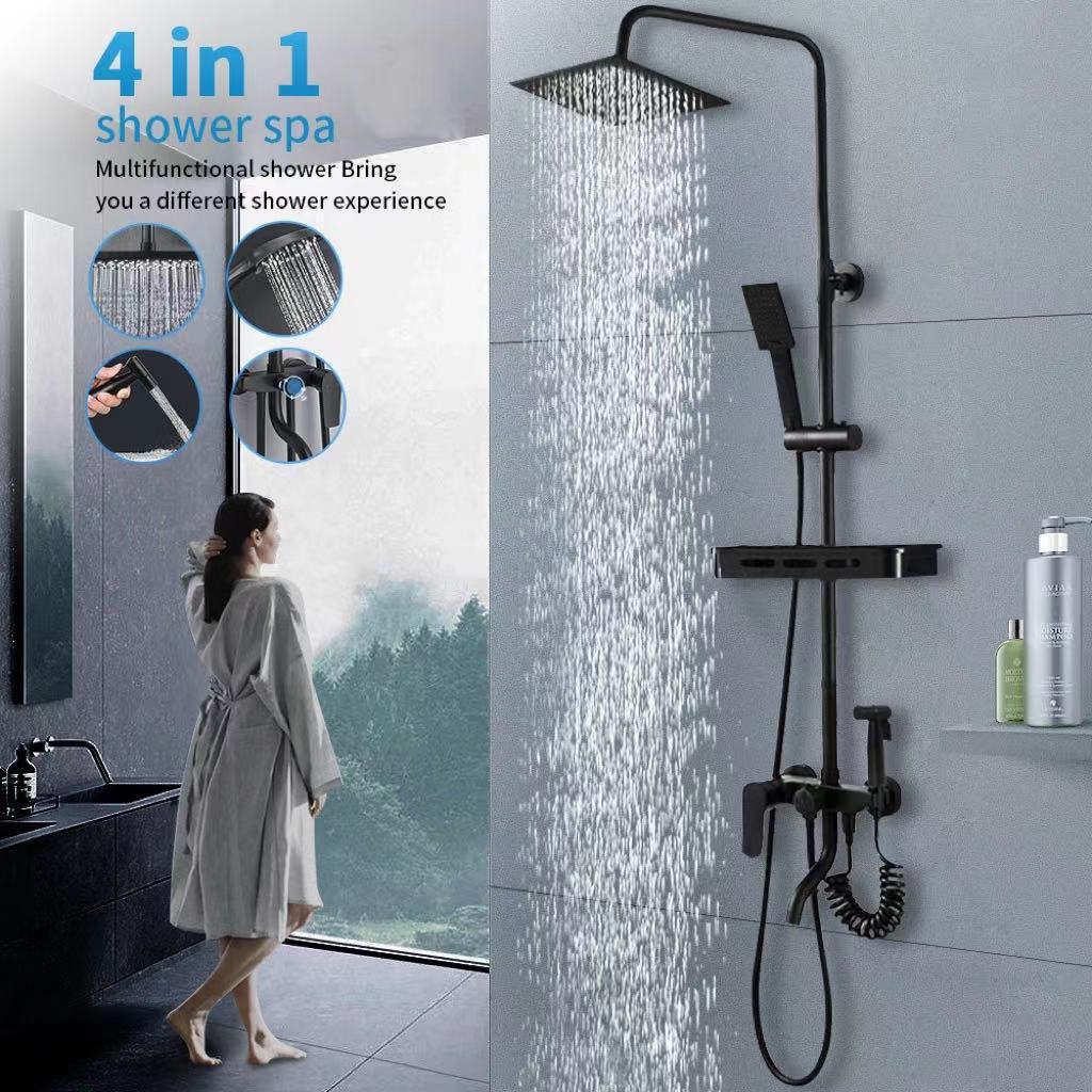 SUS 304 Shower Set Bathroom Home RainFall Shower Full Copper Hotel ...