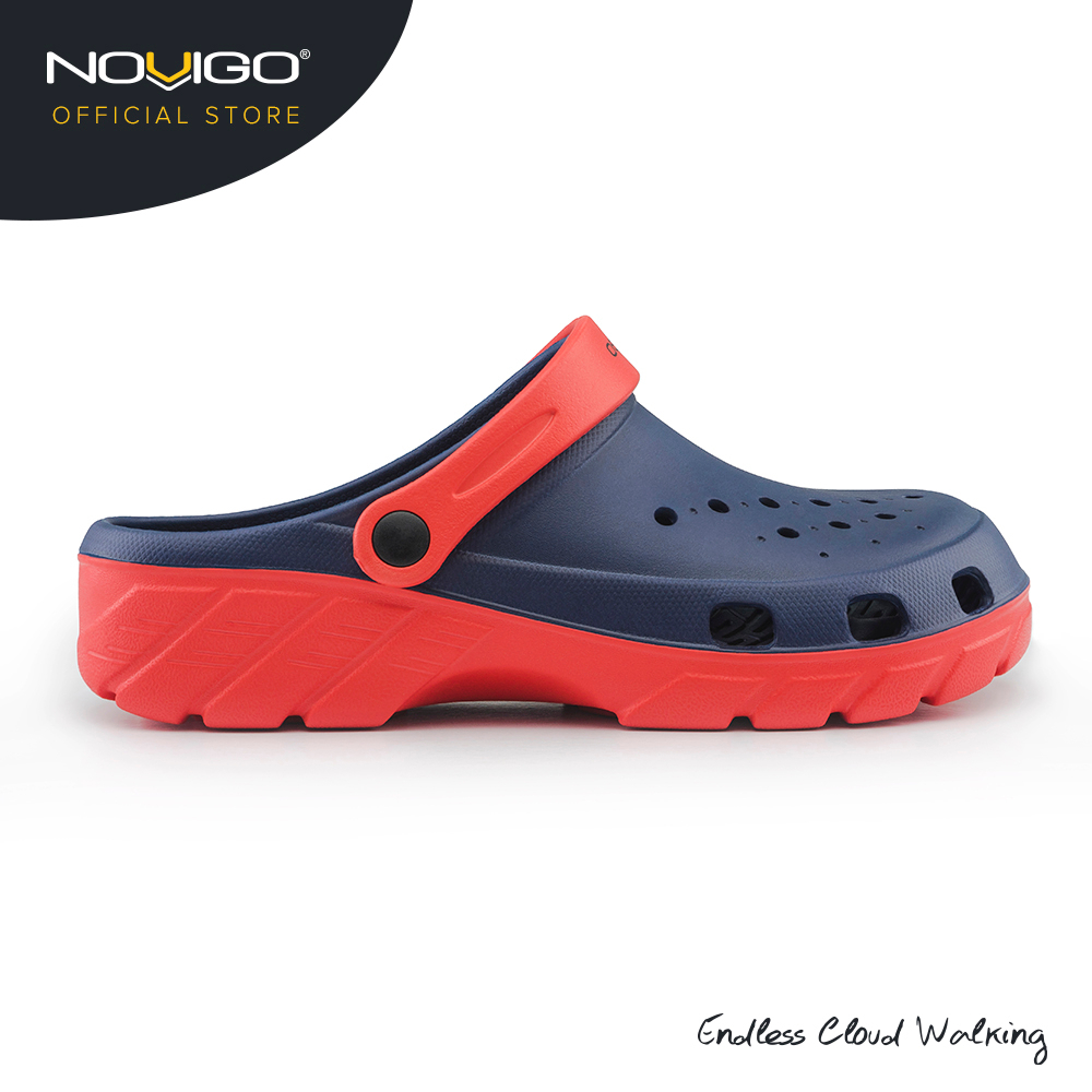 Novigo® Maverick Dual Density Men's Eva Sandal (Indigo Blue/Scarlet Red ...