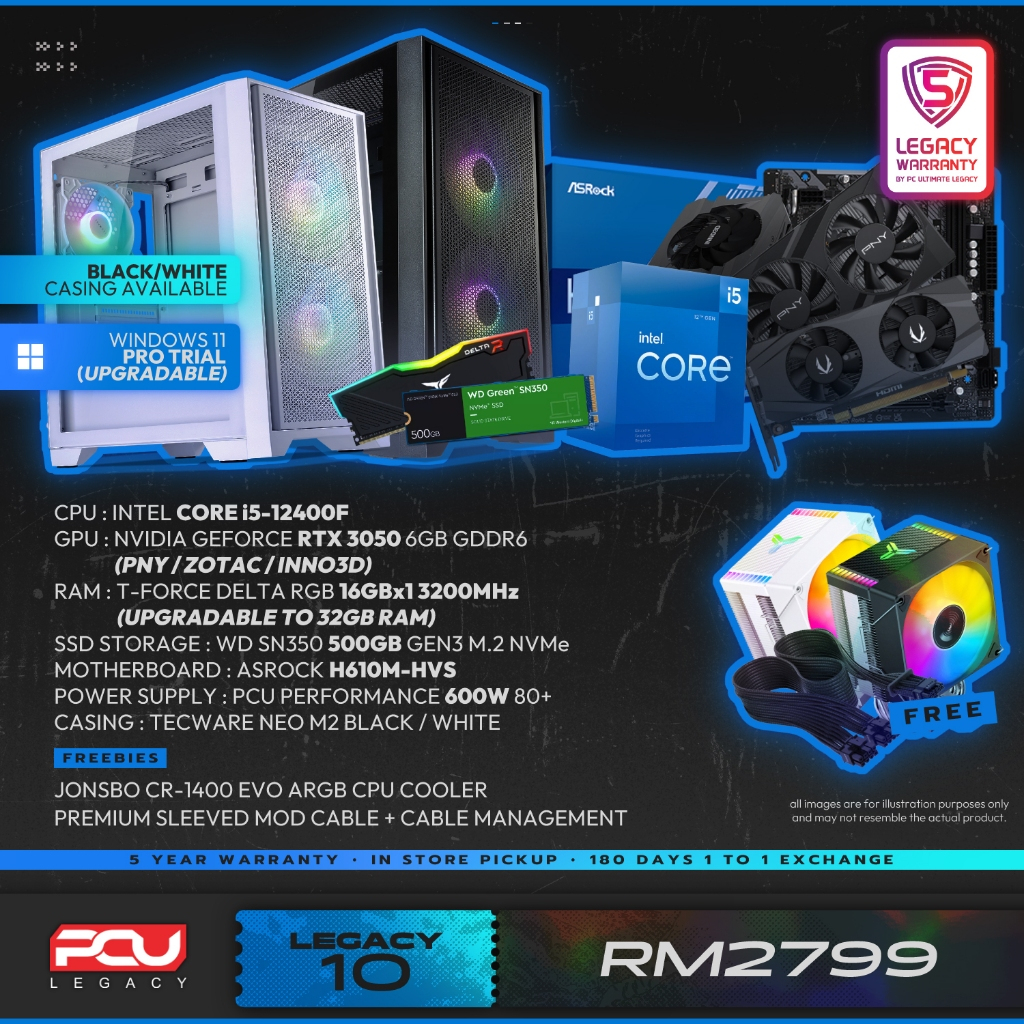 # PCU # LEGACY PC SET PACKAGE / 5 Years warranty / INTEL i5-14400F ...