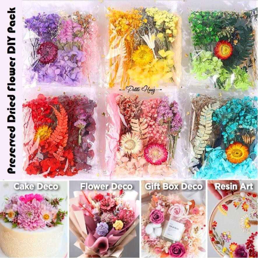 [Petite Houz] Preserved Pressed Mixed Dried Flower Handmade Art Floral ...