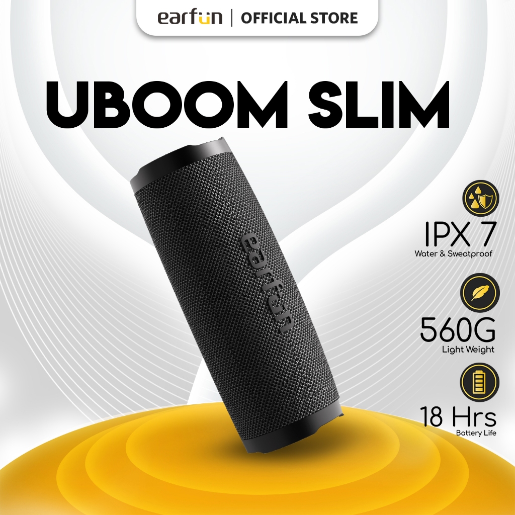 EarFun UBOOM Slim 360° Stereo Immersive Sound Waterproof Portable Bluetooth Speaker | Shopee ...