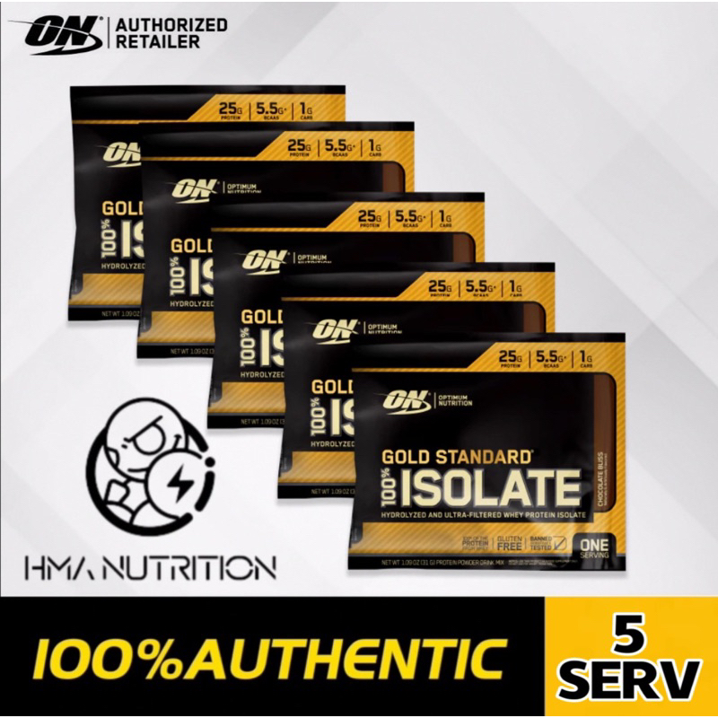 Optimum Nutrition Gold Standard Isolate Sachet(5 Servings) On Gold ...