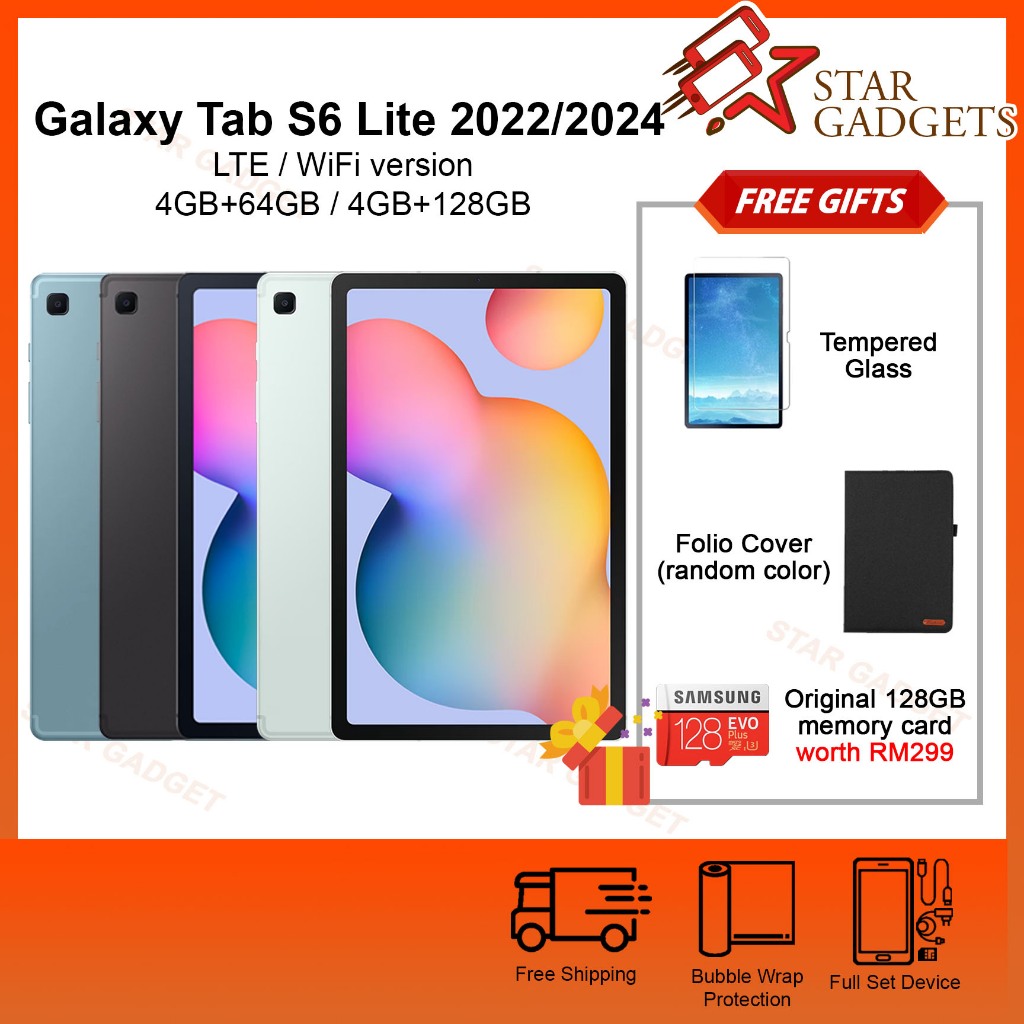 Samsung Galaxy Tab S6 Lite (2022 / 2024 Version) WiFi / LTE Tablet ...