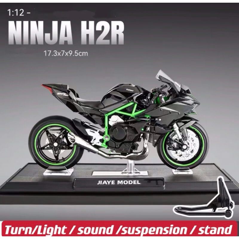 Kawasaki Ninja H2R diecast 1:12 scale secondhand toys for children | Shopee Malaysia
