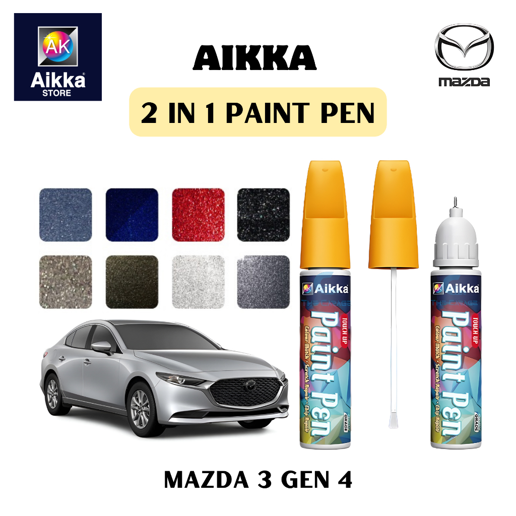 [ MAZDA 3 GEN 4 ] Aikka Paint Pen Touch Up Paint Pen 2 in 1 DIY Car ...