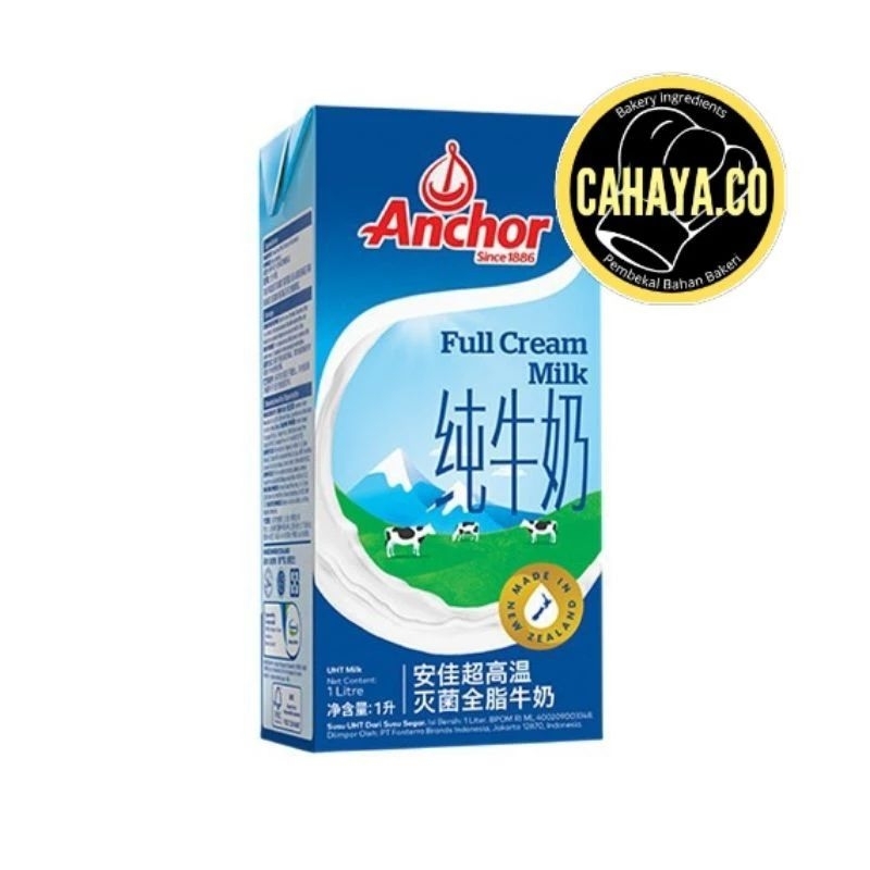 Anchor UHT Full Cream Milk/Susu Full Krim/全脂牛奶 (1L x12/1 Carton ...