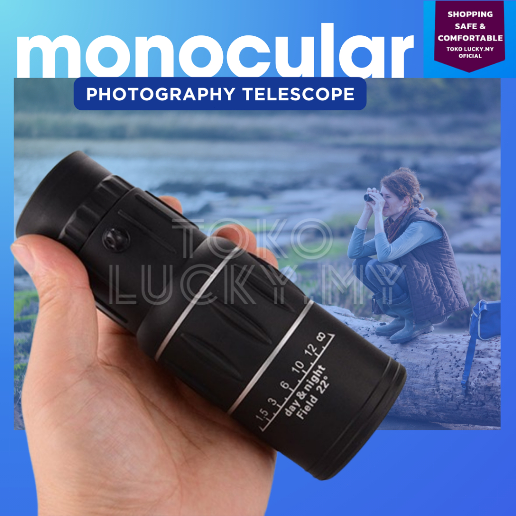 Teropong 16X52 Zoom Optical Monocular Mini Telescope Concert Mobile ...