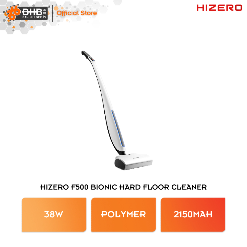 Hizero Bionic Hard Floor Cleaner F500 Polymer Cleaning Roller 38W Lithium-Ion Battery 2150mAh ...