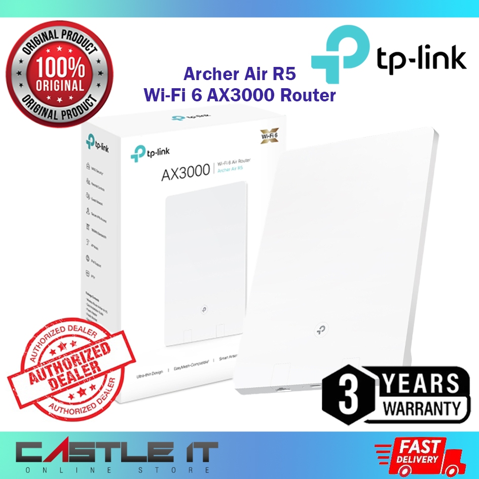 TP-Link Archer Air R5 Wi-Fi 6 AX3000 Router Dual-Band Ultra-Thin Air ...