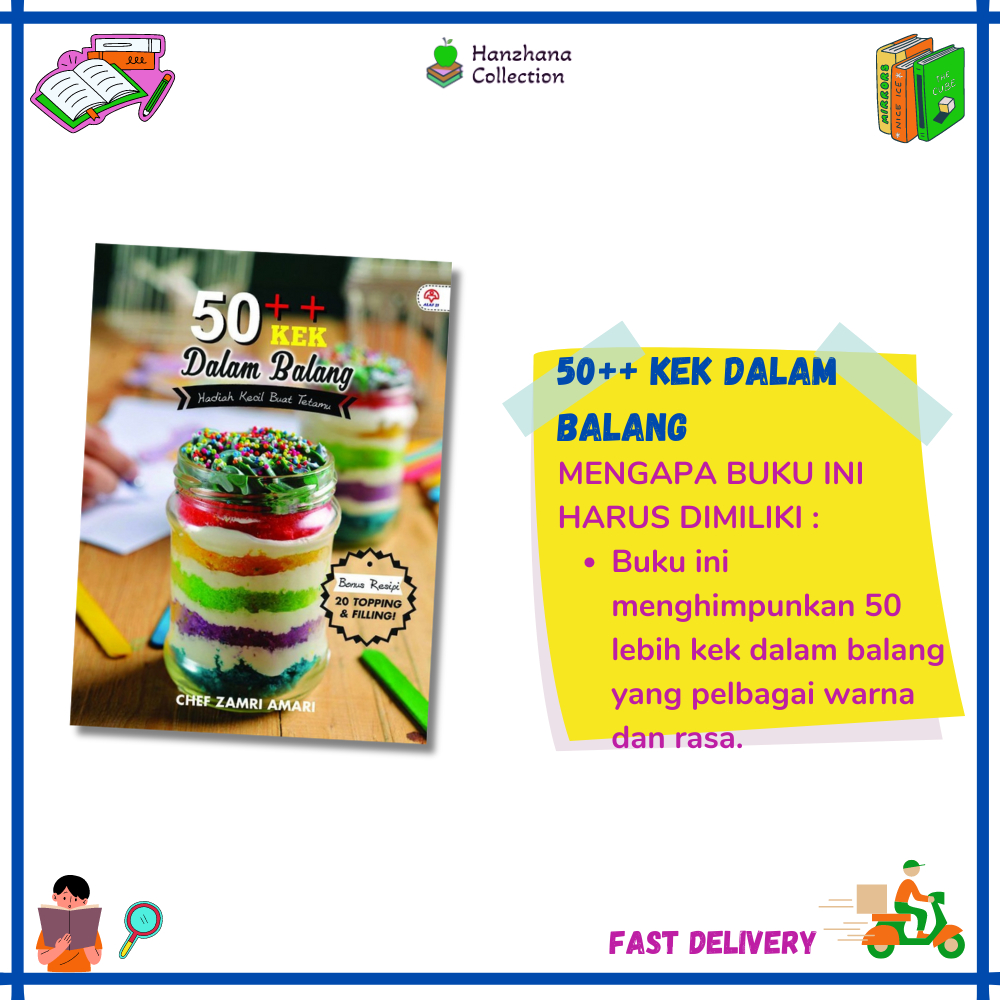 Buku Resipi 50++ Kek Dalam Balang by Chef Zamri Amari | Shopee Malaysia
