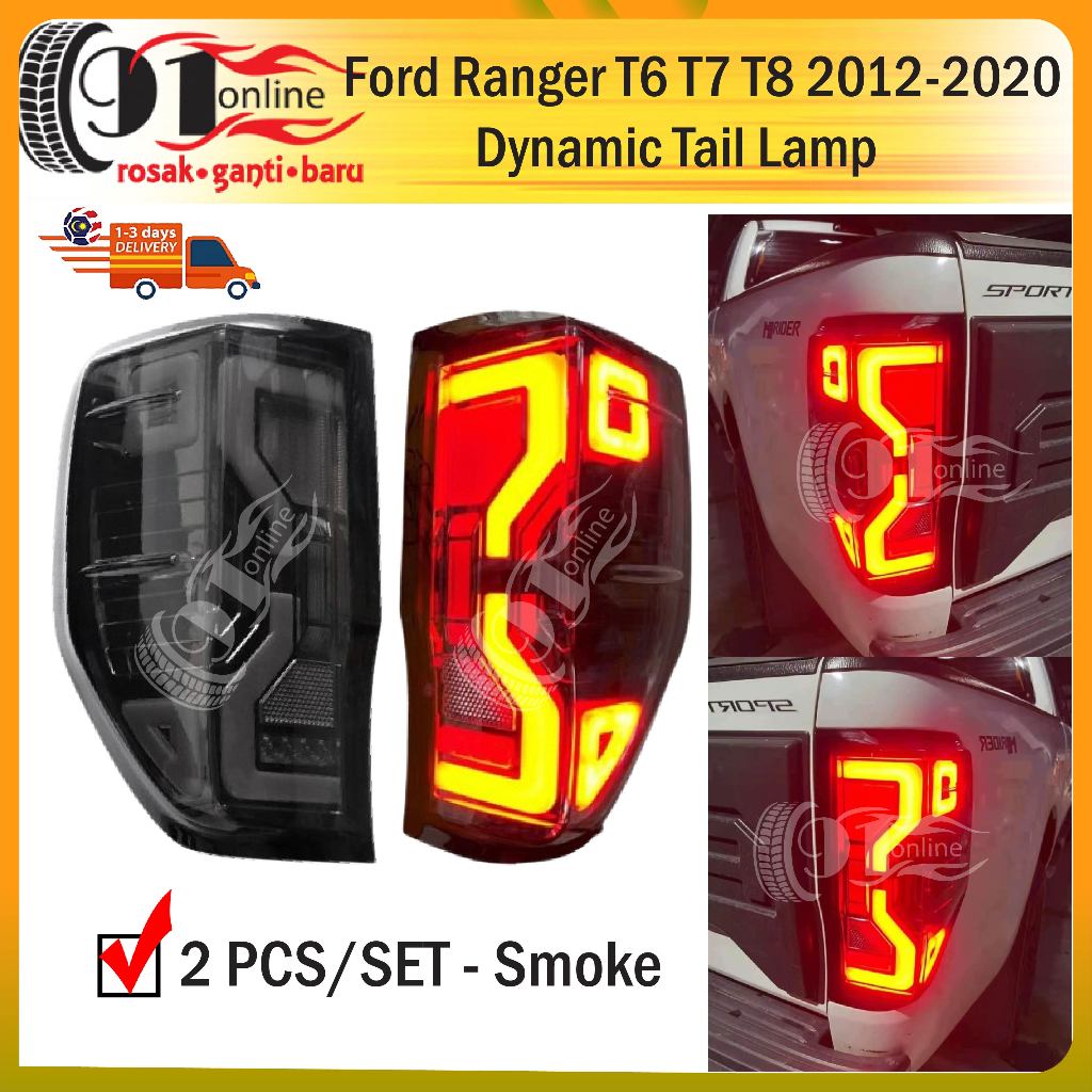 Ford Ranger T6 T7 T8 2012 - 2020 ( T9 Design ) Dynamic Tail Lamp With ...
