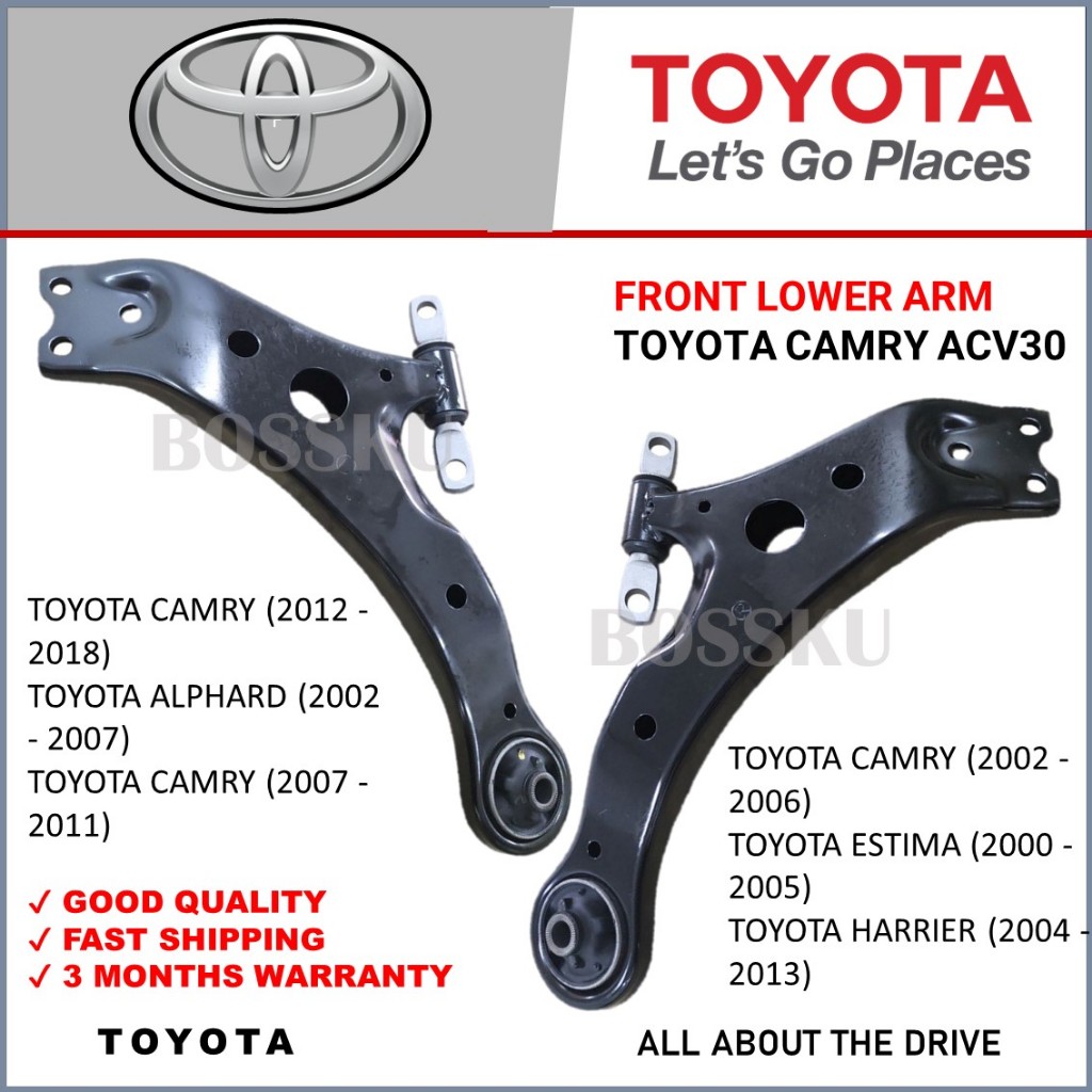 DEPAN FRONT LOWER ARM- TOYOTA ALPHARD ANH10/MNH10/CAMRY ACV30/ESTIMA ACR30/MCR30/HARRIER ACU30 ...