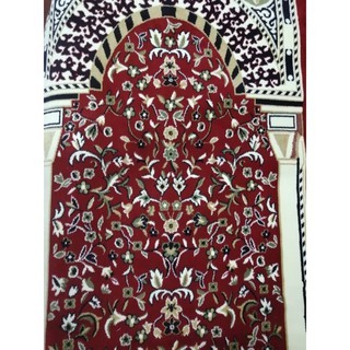 PRAYER MAT TEBAL SEJADAH MERAH RAUDHAH RAUDHA MEDINA MADINAH RAWDHAH ...