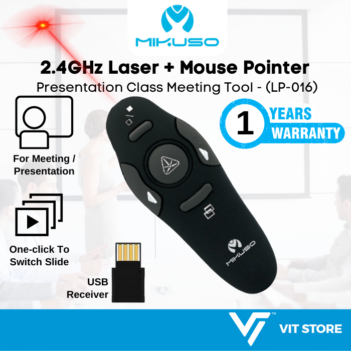 MIKUSO Laser Pointer Best Meeting Tool | Point Present Screen Clicker ...
