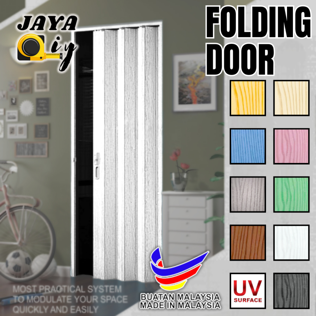 UNIVERSAL STANDARD PREMIUM PVC Folding Door / PVC Door / PVC Toilet ...