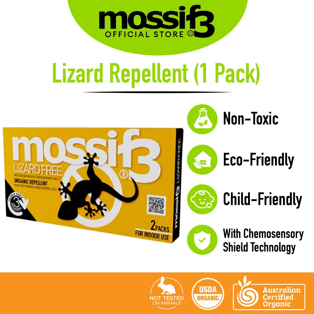 (Non Toxic) Mossif3 Lizardfree Natural Anti-Lizard Repellent 100sq/ft ...