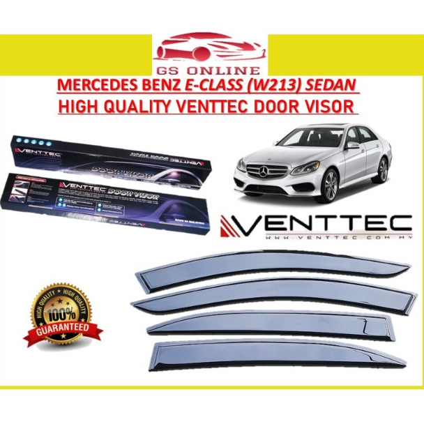 MERCEDES BENZ E-CLASS (W213) SEDAN 2017 2018 High Quality Venttec Door Visor Window Vent Air ...