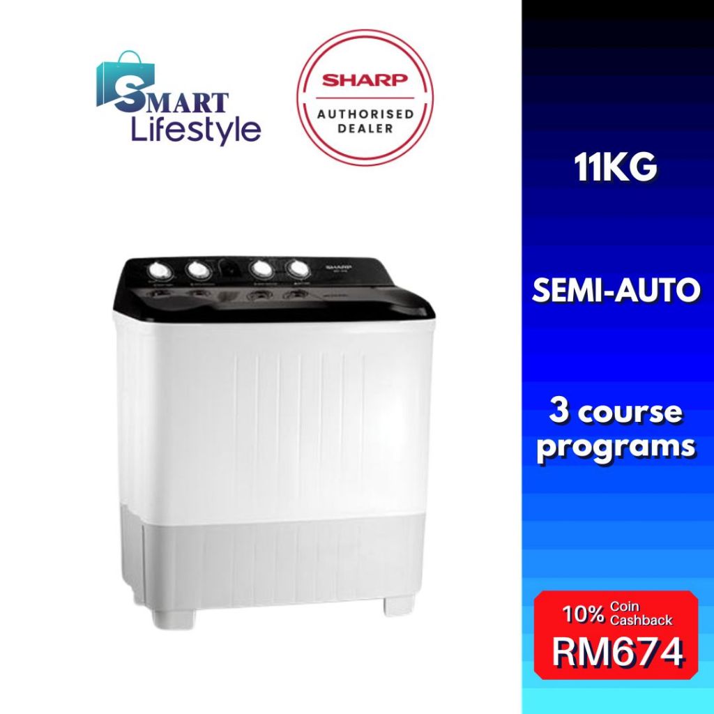 Sharp 11KG Semi Auto Washing Machine ESTP1116 | Shopee Malaysia