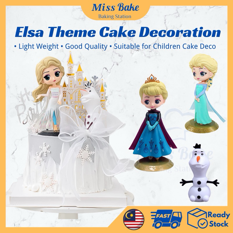 MISS BAKE Frozen Elsa Anna Theme Cake Topper Birthday Cake Decoration ...