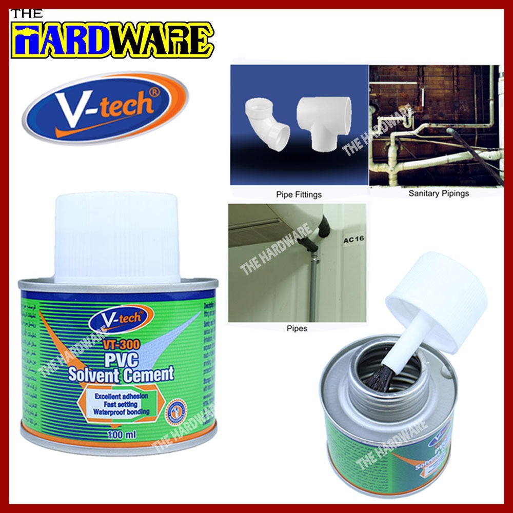 (100ml)V-TECH VT-300 PVC SOLVENT CEMENT PVC Pipe Glue Gum Water Piping ...