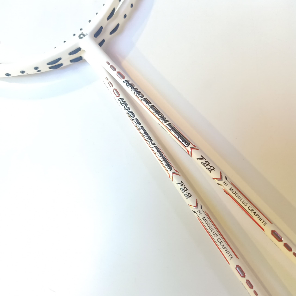 APACS NANO FUSION SPEED 722 PEARL WHITE MATTE (6U) BADMINTON RACKET ...
