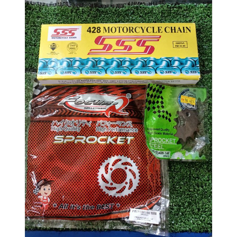 Demak Evo-Z 428 rantai set sprocket chain set (Rantai Brand SSS) | Shopee Malaysia