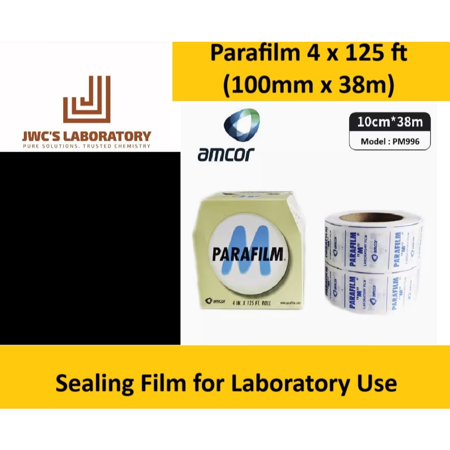 Parafilm Sealing Film 4 x 125ft / 100mm x 38m for laboratory use ...