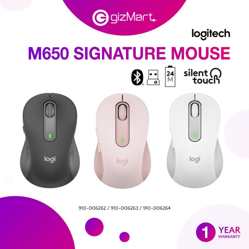 Logitech M650 Signature Wireless Mouse 5 Buttons Customizable Smart Wheel Silent Touch | Shopee ...