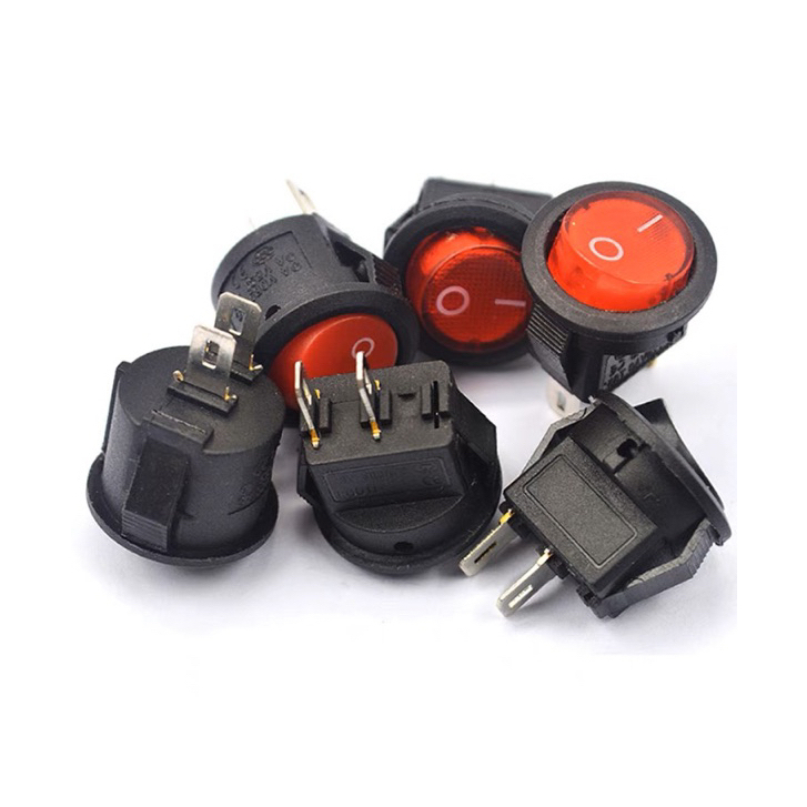 KCD1-105 Diameter 16.5mm 3A/250VAC Round Boat Rocker Switch On-Off Snap ...