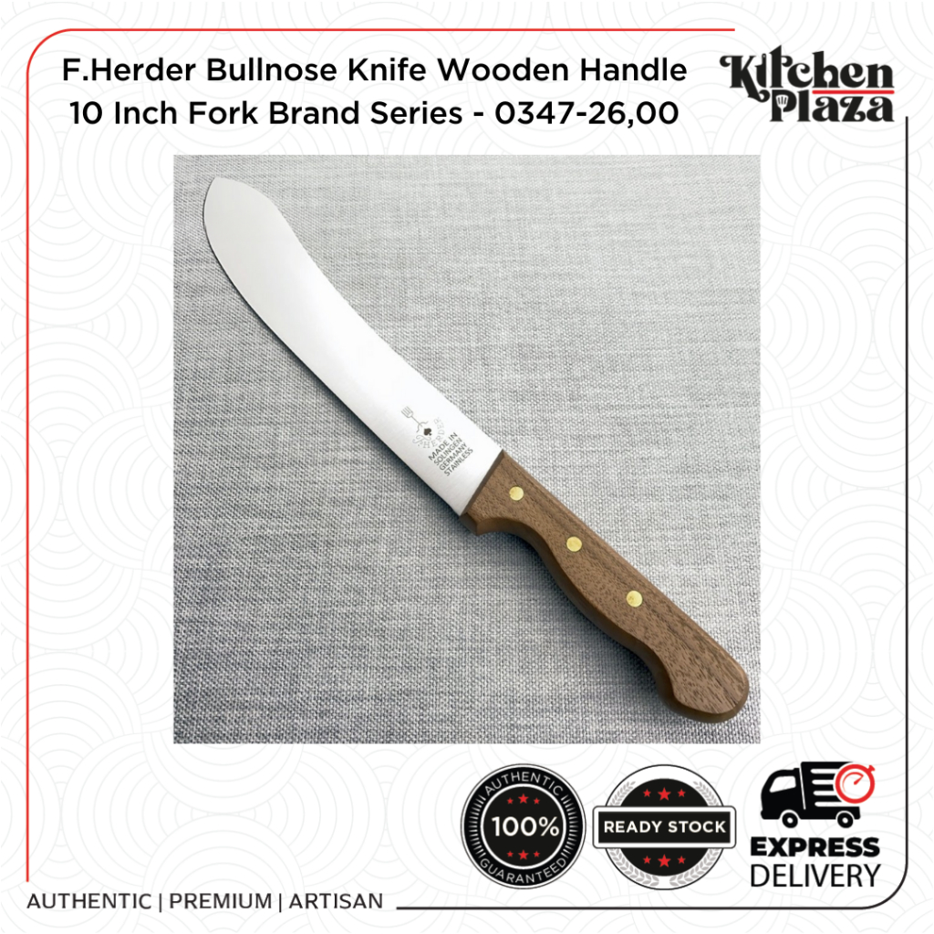 F.Herder Bullnose Knife Wooden Handle 10 Inch Fork Brand Series - 0347 ...