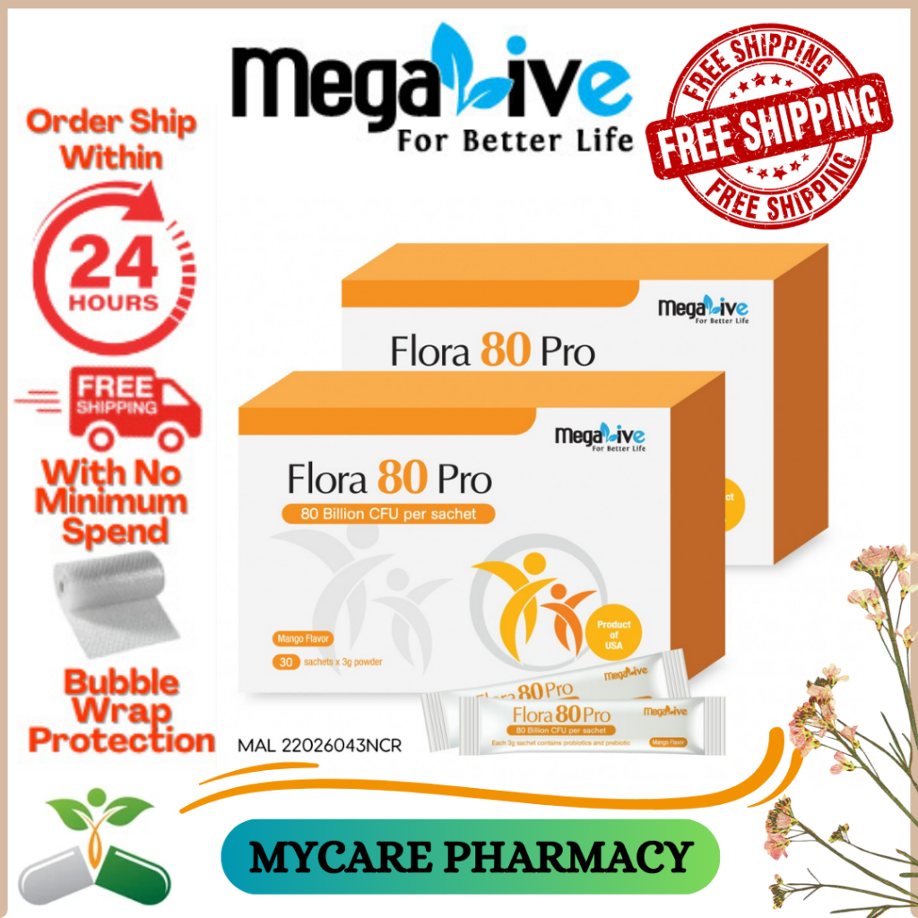 MEGALIVE FLORA 80 PRO (2 X 30'Sachets) | Shopee Malaysia