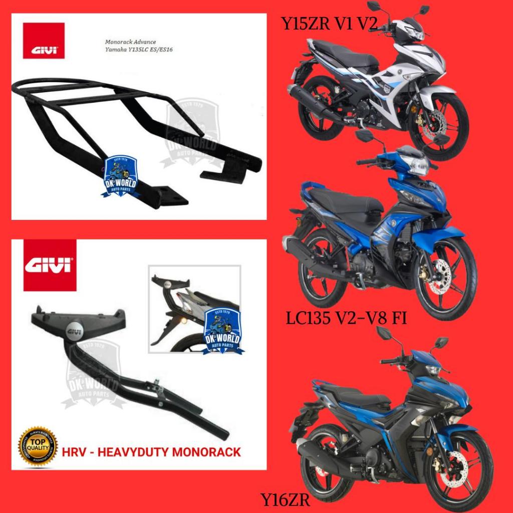 *GIVI MONORACK YAMAHA* MV RACK/KAKI GIVI MONORACK EXTREME HEAVY DUTY ADVANCEYAMAHA LC135 FI V8 ...
