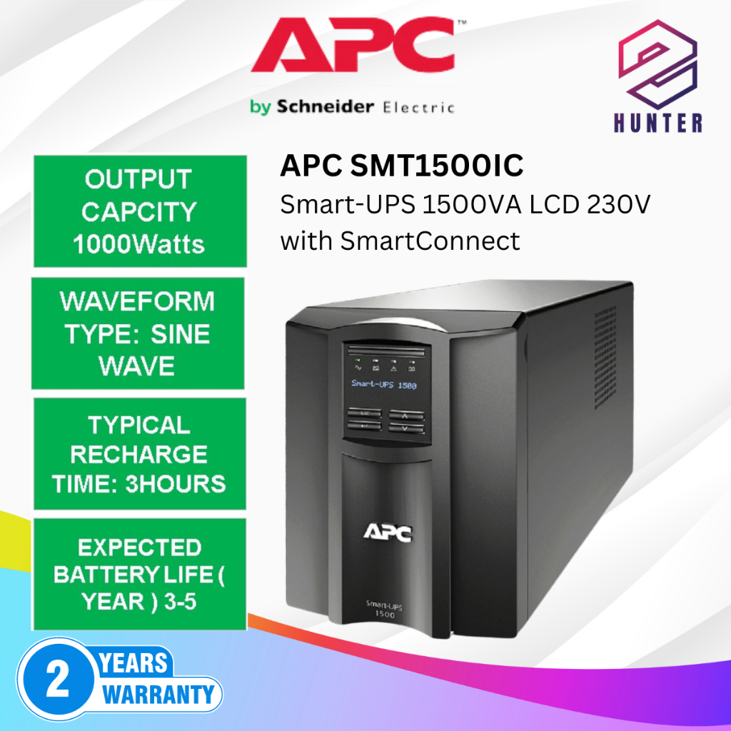 APC SMT1500IC Smart-UPS 1500VA LCD 230V with SmartConnect | Shopee Malaysia