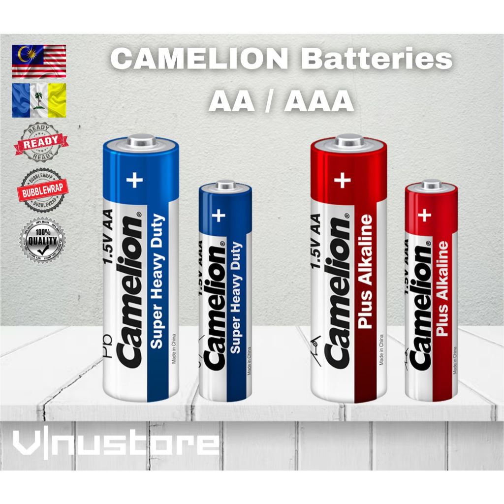 Camelion Batteries AA AAA Battery Super Heavy Duty & Akaline Plus 1.5V ...