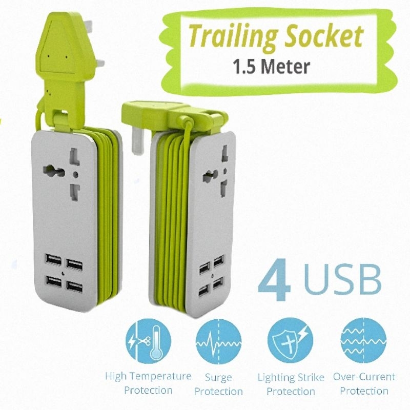 💥CLEARANCE💥 2G 4 USB 1.5M Trailing Socket Extension | Shopee Malaysia