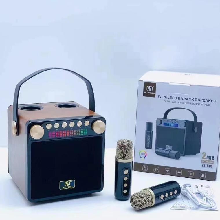 SU-YOSD YS-601 Wireless Bluetooth Dual Microphone Karaoke Family KTV ...