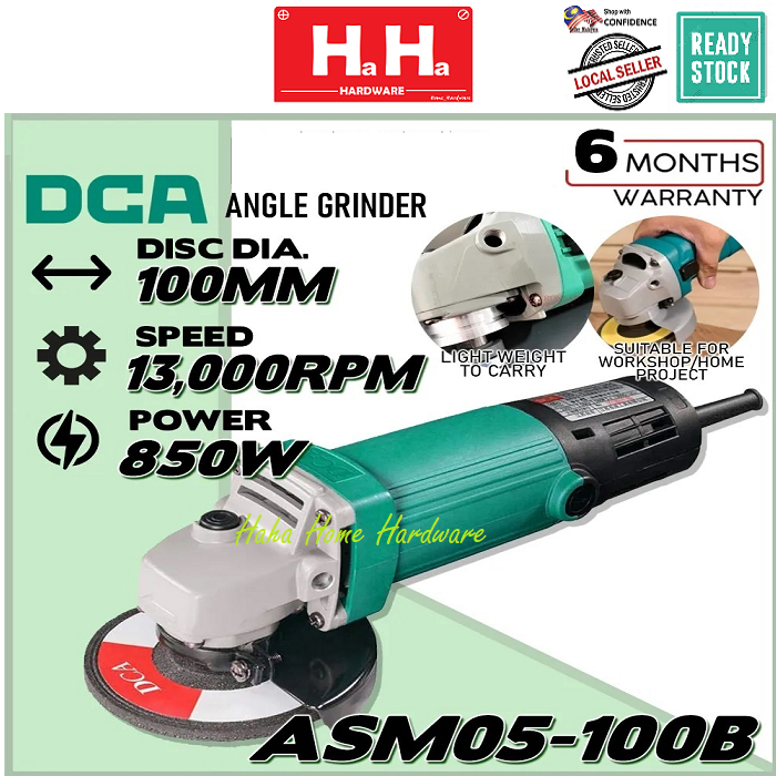 HEAVY DUTY DCA Angle Grinder ASM05-100B Pemotong Besi Kayu Batu Bosch ...