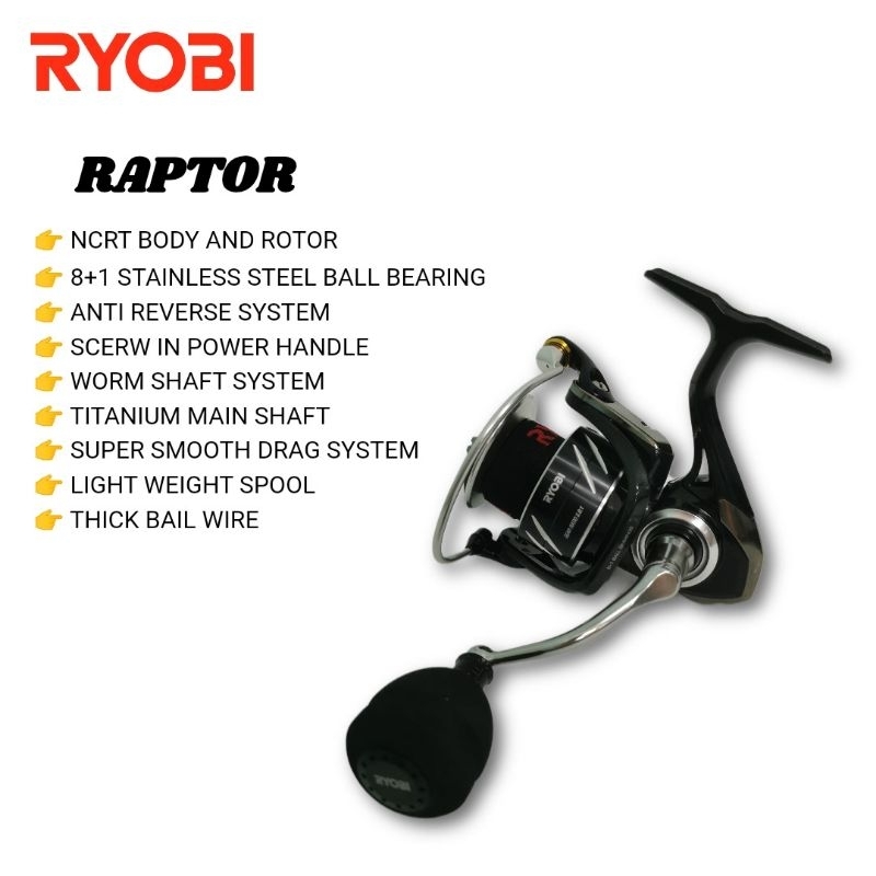 RYOBI RAPTOR SPINNING REEL | Shopee Malaysia