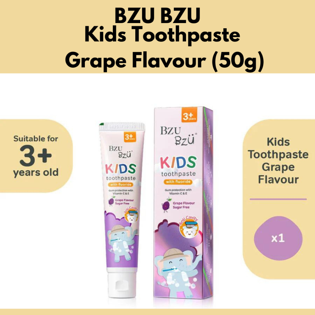 [BZU BZU] Kids Toothpaste Grape Flavour (50g) | Shopee Malaysia