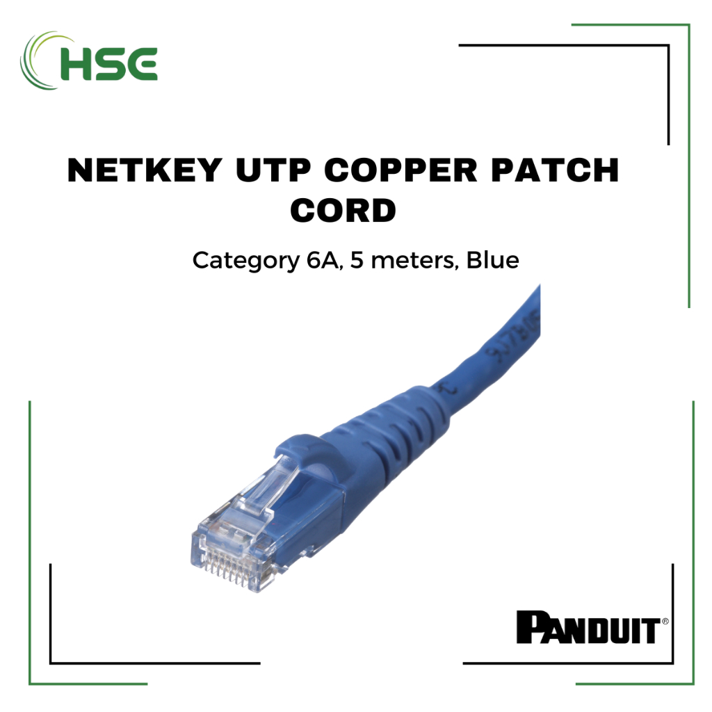 Panduit Netkey UTP CAT 6A Copper Patchcord 5M (Blue) | Shopee Malaysia